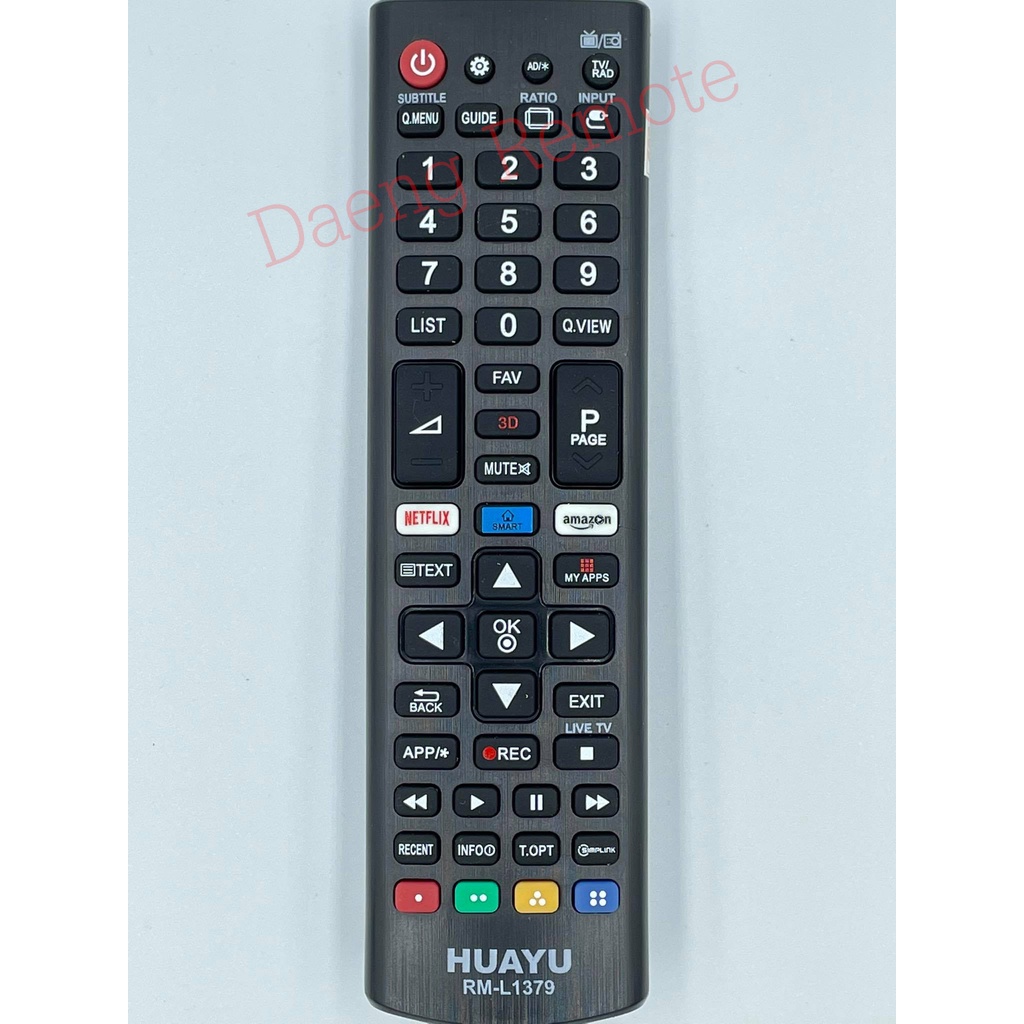 รีโมทใช้กับทีวี LG รุ่น RM-L1379 ใช้กับสมาร์ททีวีแอลจีทุกรุ่น **ไม่ต้องตั้งค่า ใส่ถ่านแล้วใช้งาน ...