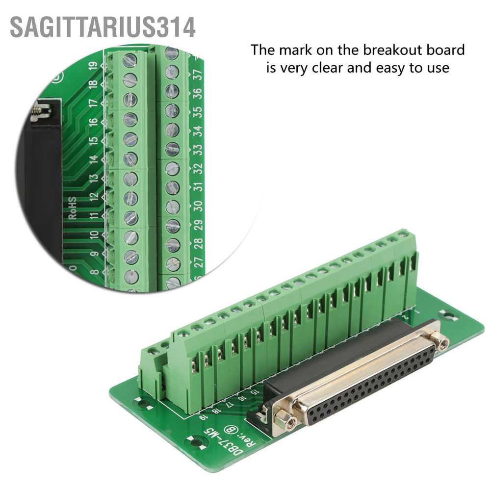 Sagittarius314 DB37 DIN Rail Mount Interface Module Male / Female ...