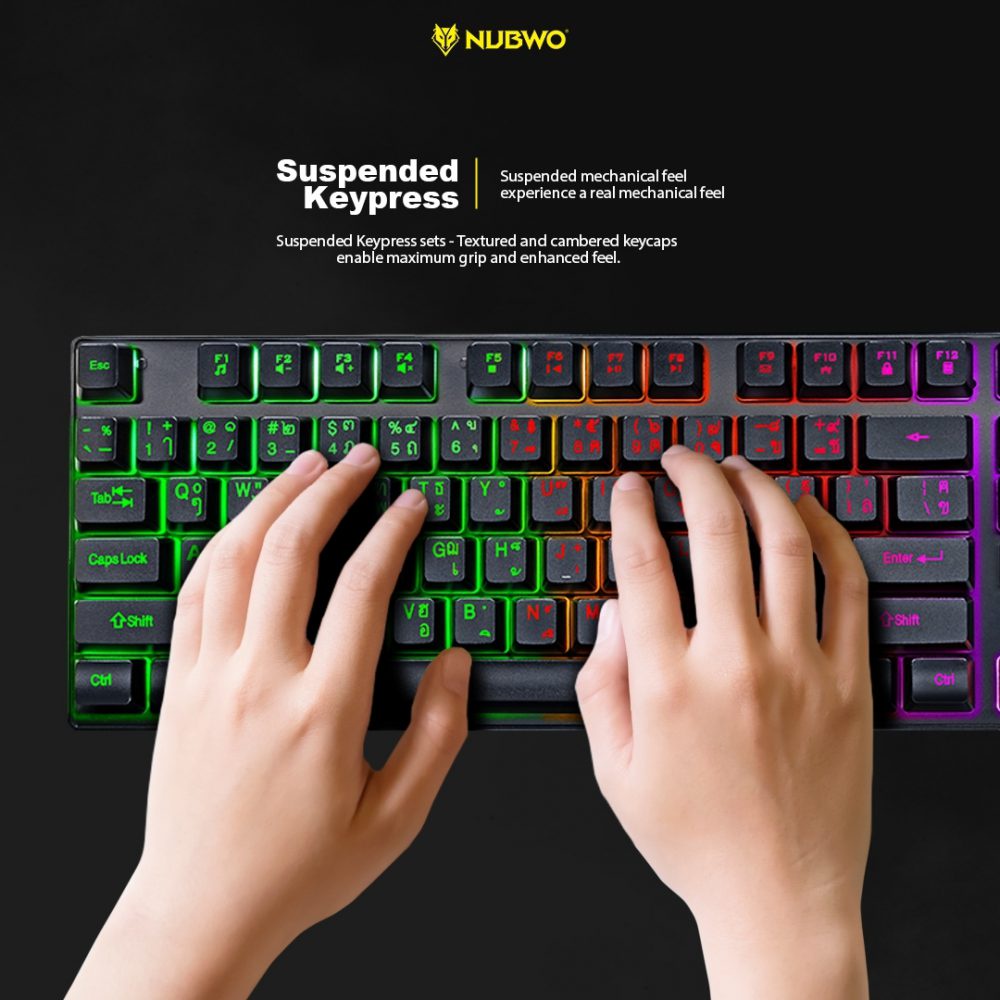 คีย์บอร์ดเกมมิ่ง Nubwo NK-35 NK-41 NK-43 NK-49 Gaming Keyboard ...