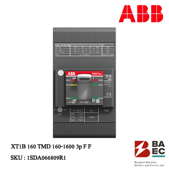 ABB เบรกเกอร์ XT1B 160 TMD 160-1600 3p F F | Shopee Thailand