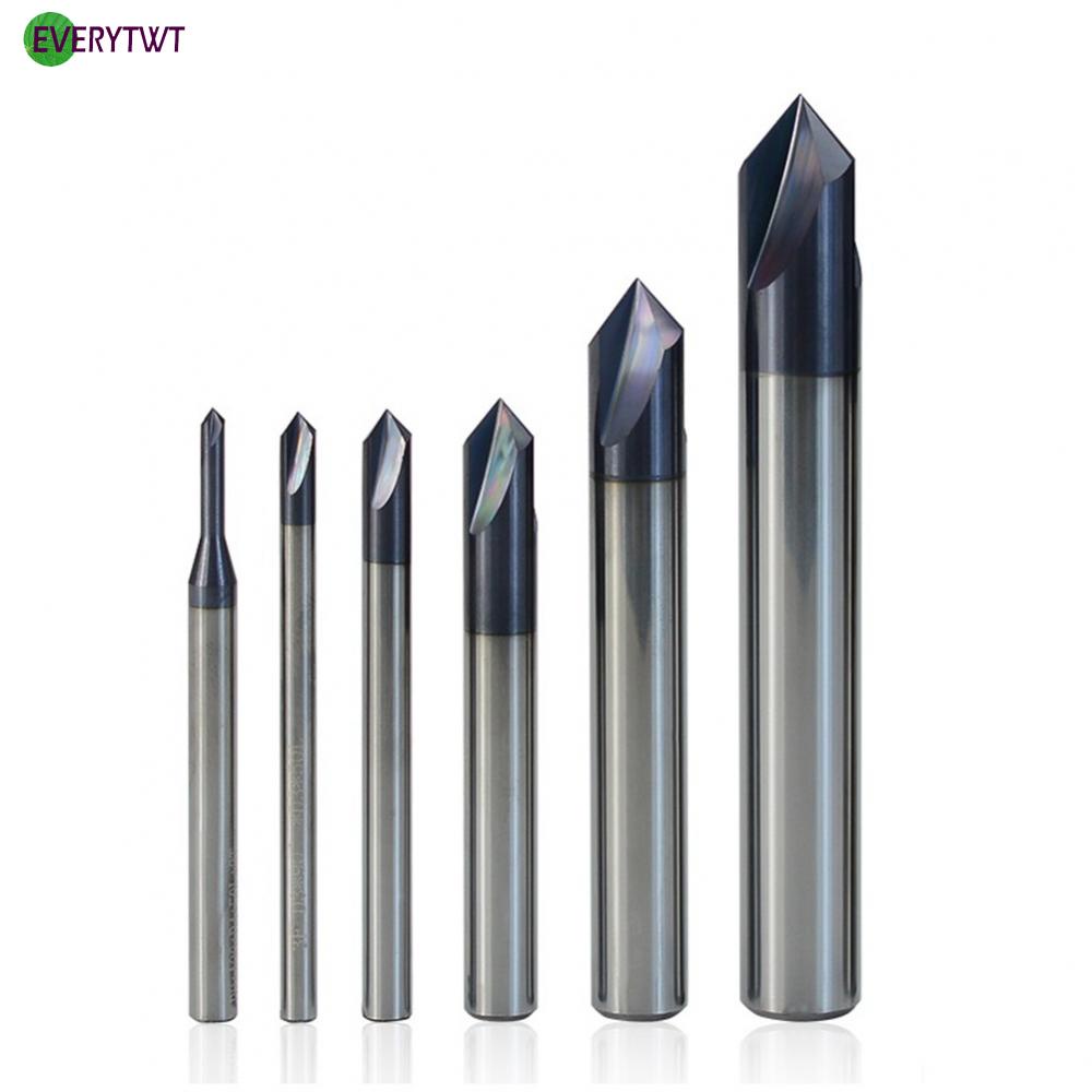 Hard Tungsten Steel Chamfer End Mill Milling Cutter 90 Degree CNC ...