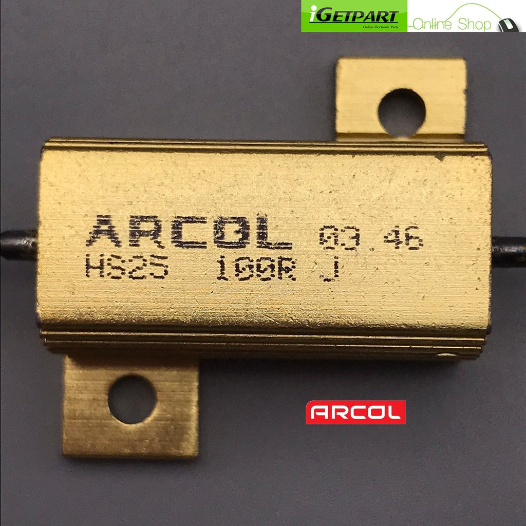 ตัวต้านทาน RESISTOR ALUMINIUM ARCOL HS25 1R-5K 25WATT (1 แพ็ค = 2 ตัว ...