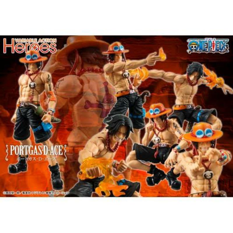 ☣️ New Portgas D Ace One Piece Megahouse VAH Variable Action Heroes P.O ...