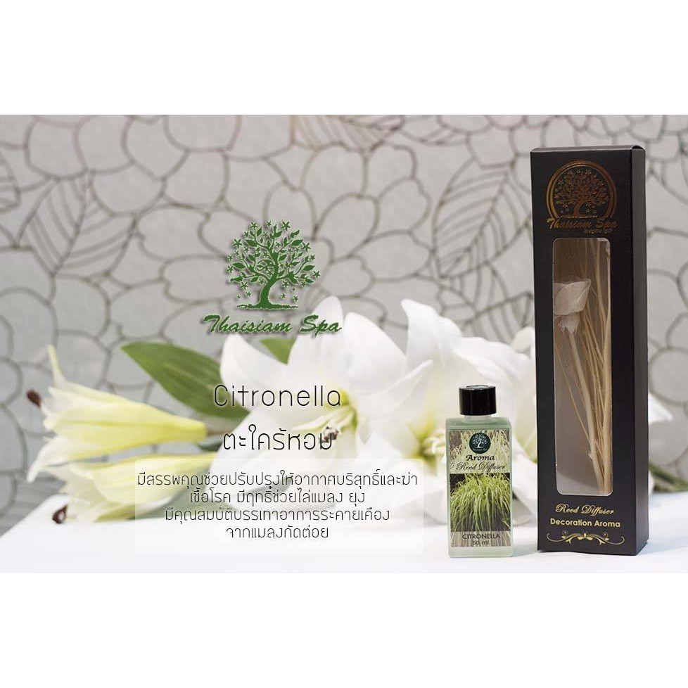 ก้านไม้หอม ThaiSiamSpa Reed Diffuser 50ml | Shopee Thailand