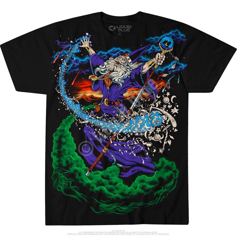🔥🔥🧙‍♂️ เสื้อพ่อมด Liquid Blue Wizard แท้ import USA | Shopee Thailand