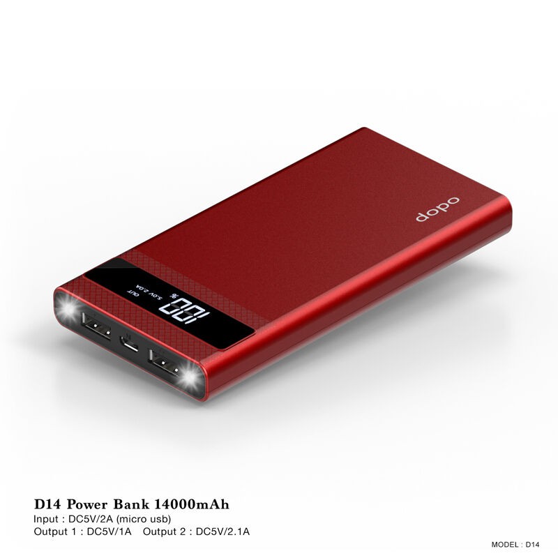 Power Banks แบตเตอรี่สำรอง dopo Power Bank รุ่น D14 ขนาด 14000mAh รับ ...