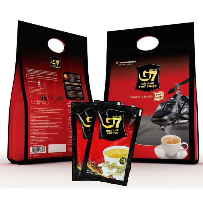 กาแฟเวียดนาม G7 ca phe thu thiet 3 in 1 พร้อมชง แบบ 50 ซอง | Shopee ...
