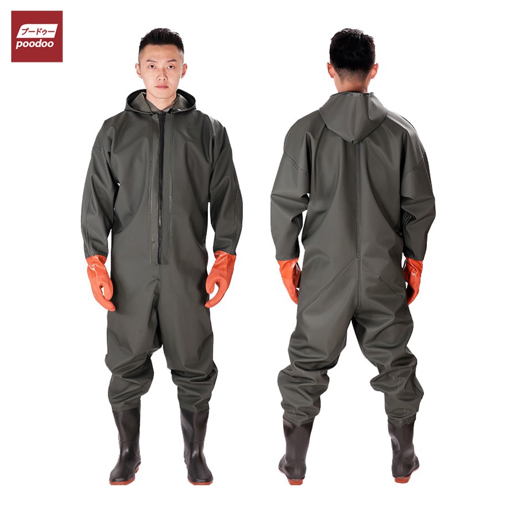 poodoo ชุดกันน้ำอเนกประสงค์ พร้อมรองเท้าบูท ป้องกันสิ่งสกปรกต่างๆ ชุด ...