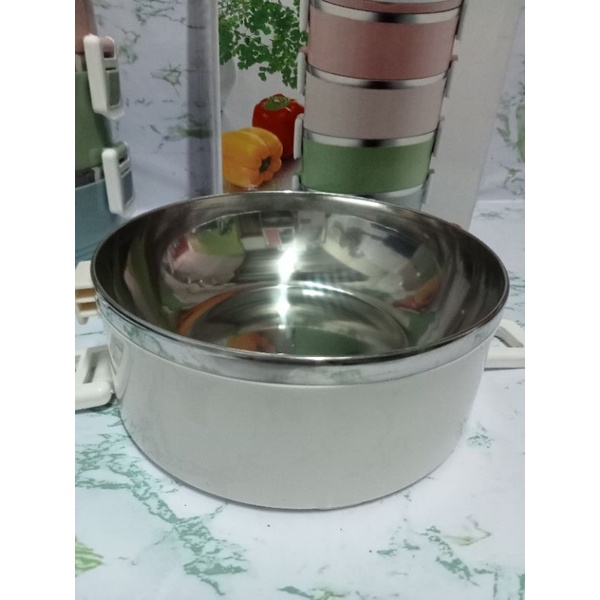 ปิ่นโต 4 ชั้น สไตล์เกาหลี ขนาด 15x26 cm | Shopee Thailand