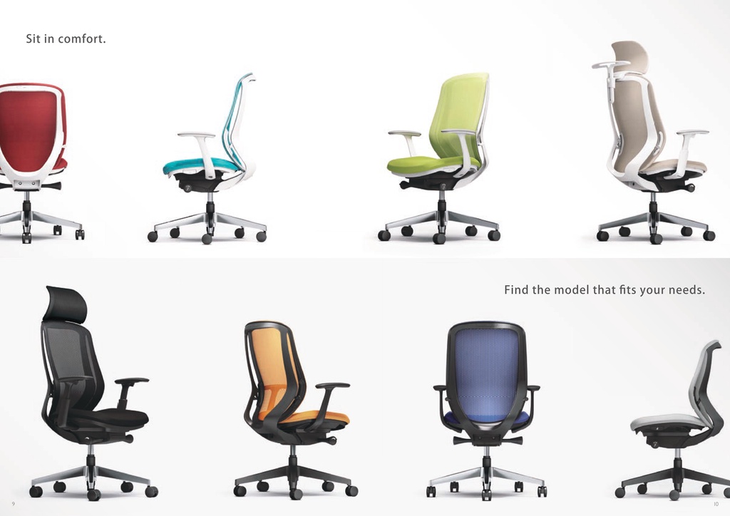 OKAMURA เก้าอี้รุ่น SYLPHY HIGH BACK, WHITE BODY, COLOR : BLACK | Shopee Thailand