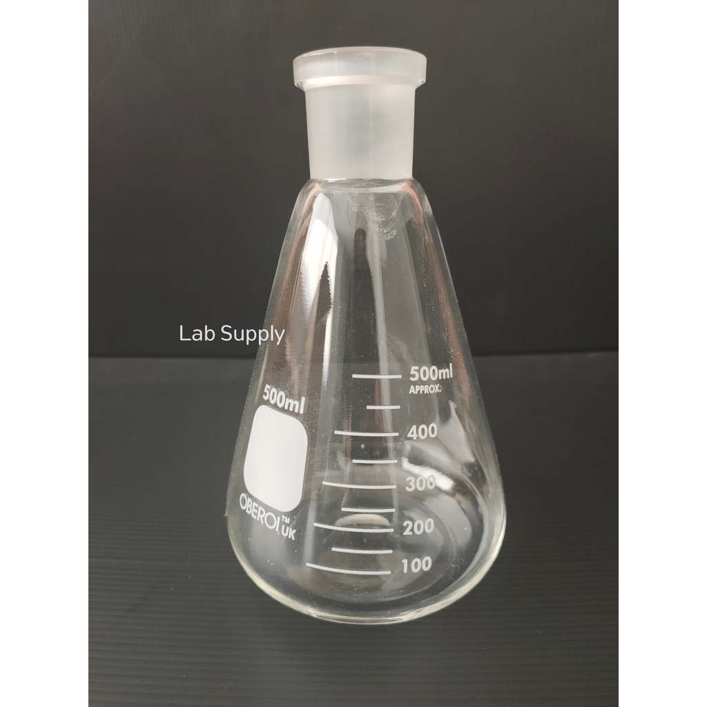 OBEROI/UK_Erlenmeyer Flask Stoppered Cap(Glass Stopper) ขวดรูปชมพู่ ...
