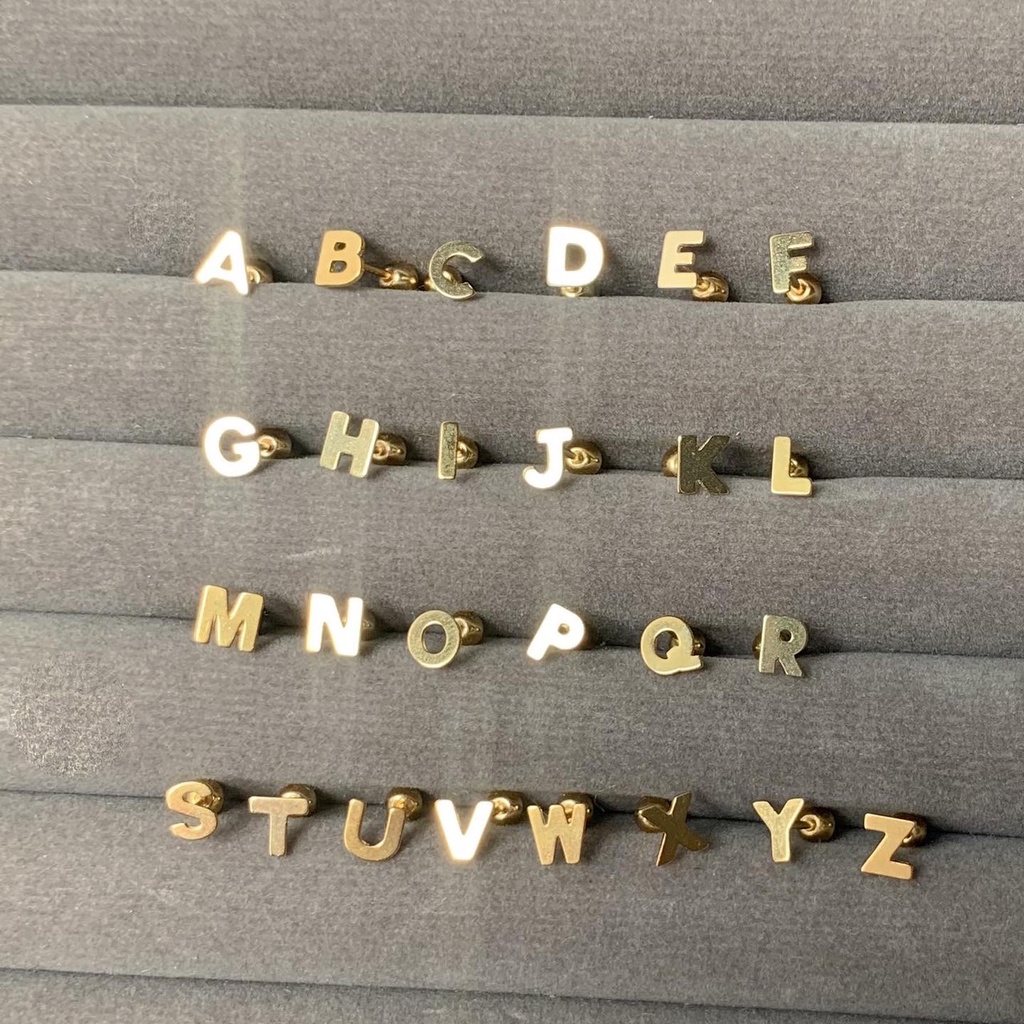 A.piece จิวเงินแท้ [all silver 925] Alphabet piercing (212) (ราคาต่อ ...