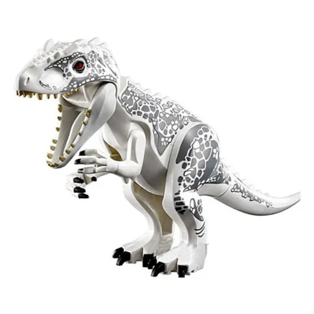 Alpha บล็อกตัวต่อ ไดโนเสาร์ Lele 39119 จูราสิค มี 2 แบบ Indominus Rex สีขาวและ Tyrannosaurus Rex ...
