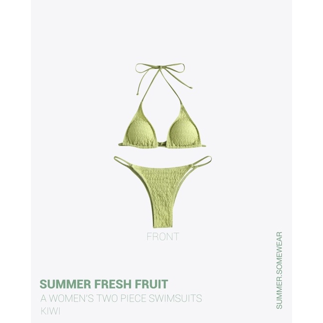 SUMMER FRESH FRUIT BIKINI TWO PIECE - KIWI | Shopee Thailand