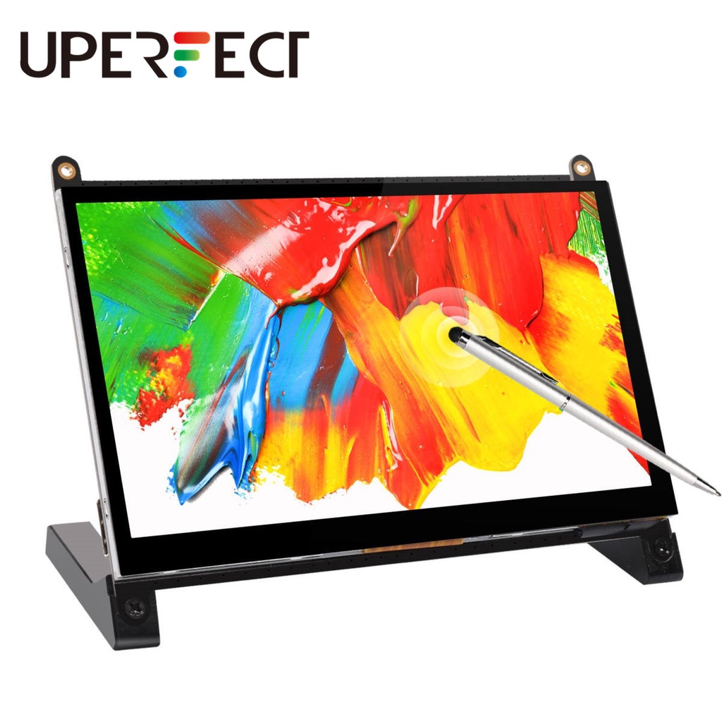 UPERFECT Raspberry Pi 7 inch Portable Monitor TouchScreen HDMI LCD ...