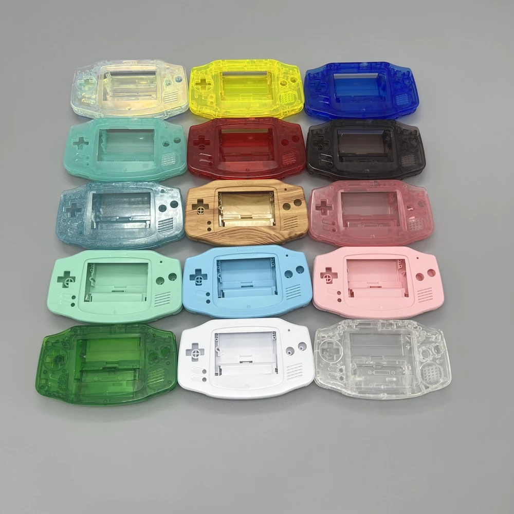 เปลือก GBA ใหม่เต็มรูปแบบพร้อมชุดเลนส์แผ่นยางนำไฟฟ้าปุ่มสำหรับ Gameboy ...