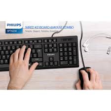 Philips SPT C234 คีย์บอร์ด เมาส์ keyboard and mouse | Shopee Thailand