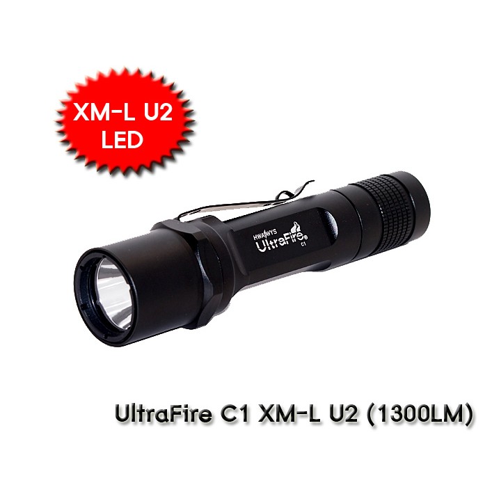 ไฟฉาย UltraFire C1 XM-L U2 1300LM 5 โหมด | Shopee Thailand