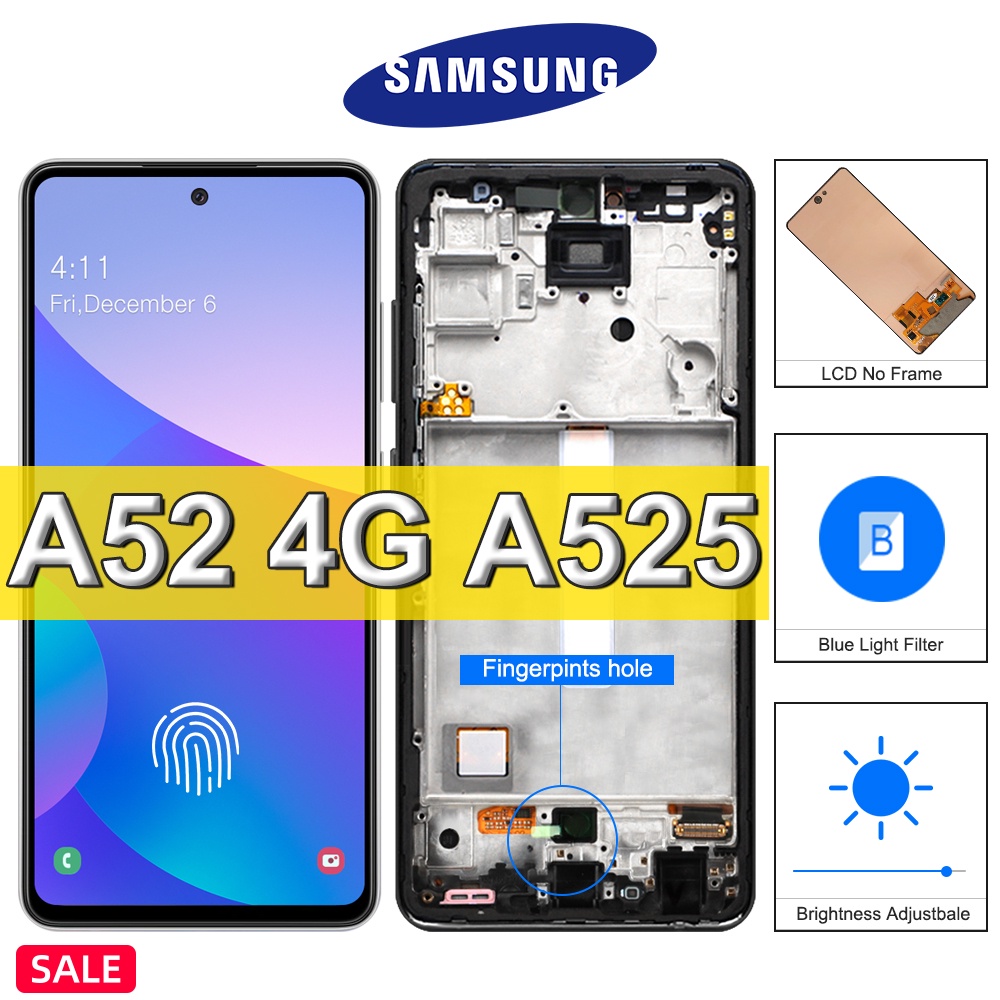 Original For Samsung Galaxy A52 4G SM-A525F A525F/DS Display Touch ...
