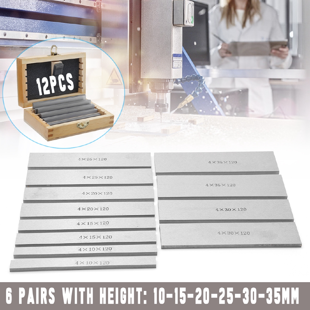 12 ชิ้น 6 คู่ Parallel Pad Gauge Block CNC Milling Pads ชุดชุดเหมาะ ...