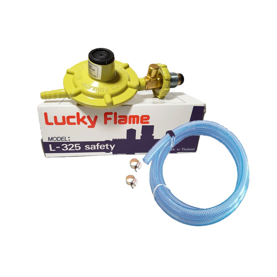 Lucky Flame ชุดหัวปรับแก๊ส แบบปลอดภัย L-325S พร้อมสายแก๊ส | Shopee Thailand