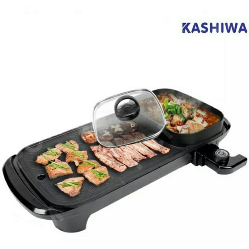 KASHIWA เตาปิ้งย่างพร้อมหม้อสุกี้ รุ่น KW-308 | Shopee Thailand