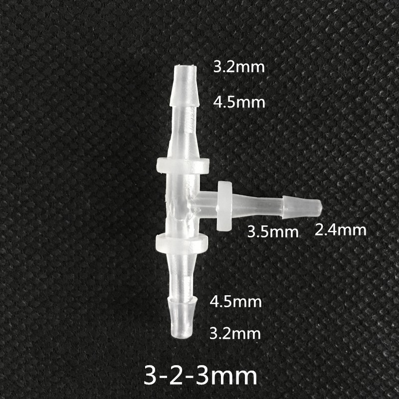 3mm-14mm PP Plastic Reducing Tee Connector For Silicone tube Soft Hose ...