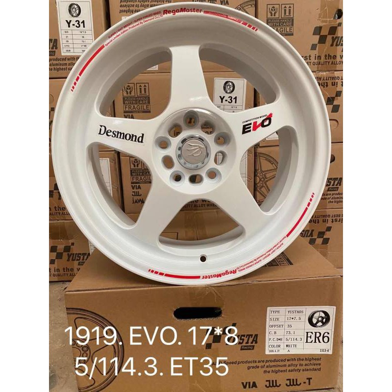 ล้อแม็กใหม่ EVO งาน YUSTA ขอบ 17 x 7.5 - 5รู 114.3 - ET35 - สี ดำ | Shopee Thailand