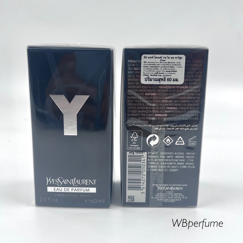 ป้ายห้าง ลดเยอะ YSL Y edp 60ml กล่องซีล | Shopee Thailand