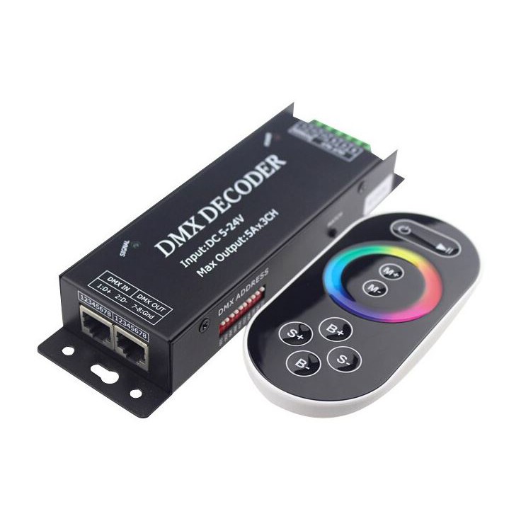 DMX Decoder DC5-24V strip ตัวถอดรหัส DMX led คอนโทรลเลอร์ dmx512 แปลงสัญญาณ PWM ไดรฟ์ rgd led ...