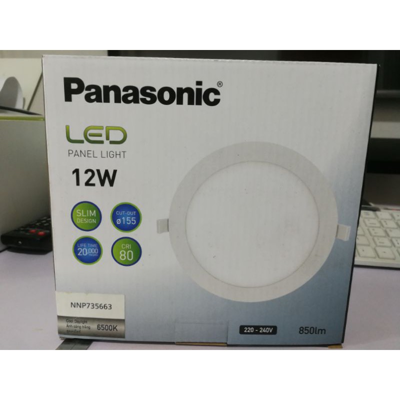 Panasonic ไฟแผง LED ทรงกลม 12w / ไฟลง / ไฟเพดาน* วอร์มไวท์ ขนาดตัด ...