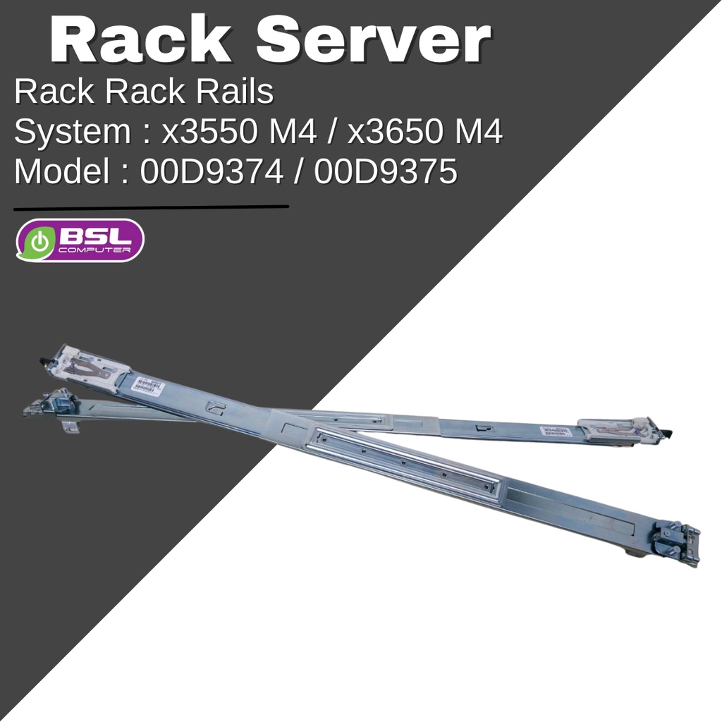ขา Server Rack Server Rack Rails - System x3550 M4 / x3650 M4 - 00D9374 ...