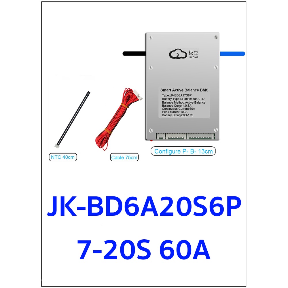 【JK Jikong】 Smart BMS มี Active balance + บลูทูธในตัว เชื่อมต่อกับ ...