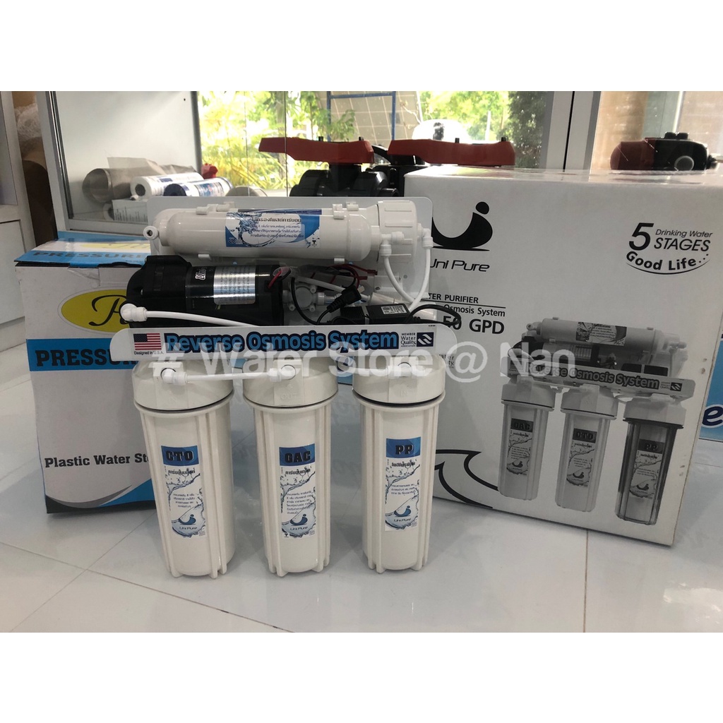 เครื่องกรอง RO 50 GPD ยี่ห้อ UNIPURE (รุ่นกระบอกทึบ) | Shopee Thailand