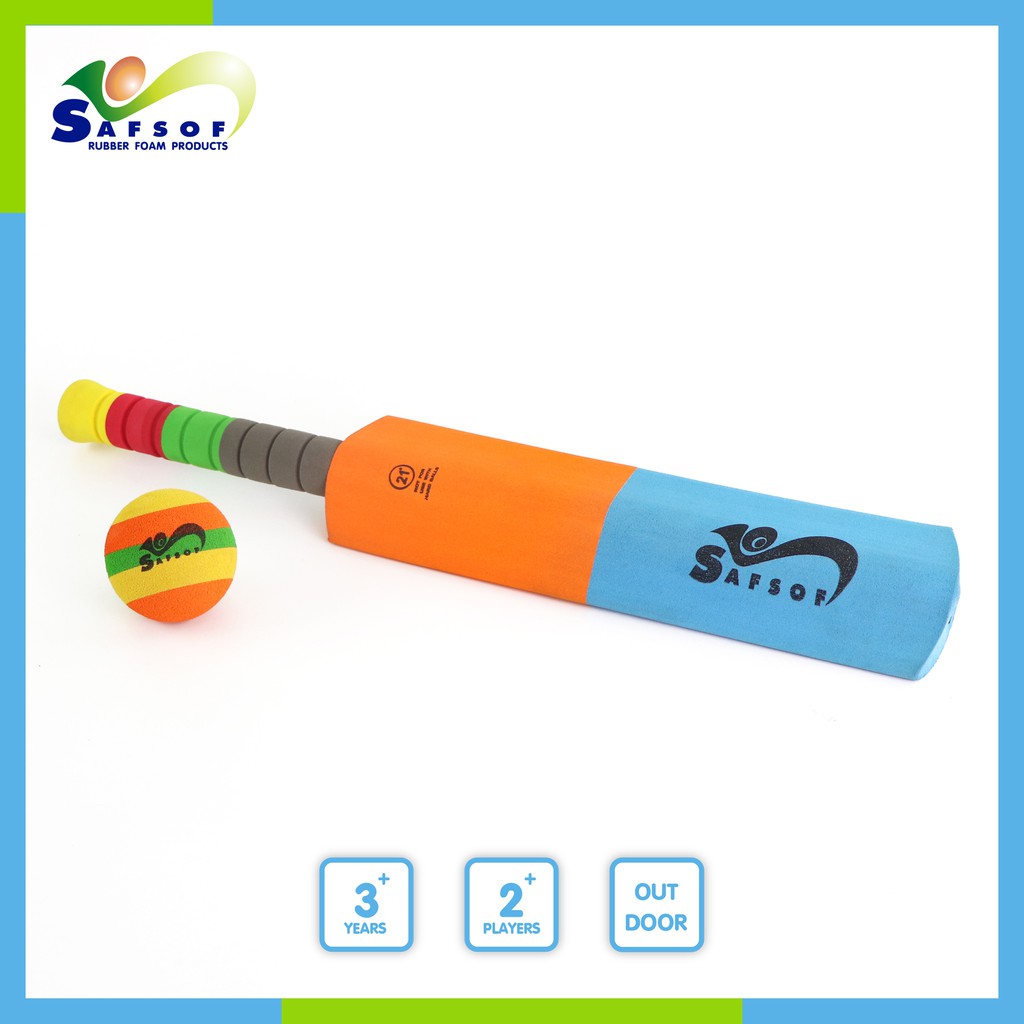 Safsof Cricket Bat ไม้คริกเก็ต หุ้มยางฟองน้ำ รุ่น CKS-21(P)-S | Shopee ...