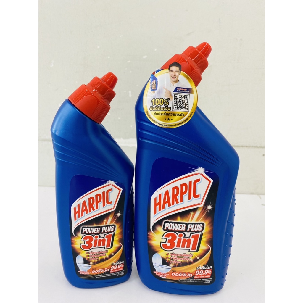 (มี 2 ขนาด) Harpic Power Plus 3in1 ฮาร์ปิค ผลิตภัณฑ์ทำความสะอาดและฆ่า ...