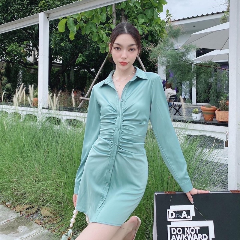 MIKA BRAND - CLASSIC SILK DRESS | Shopee Thailand