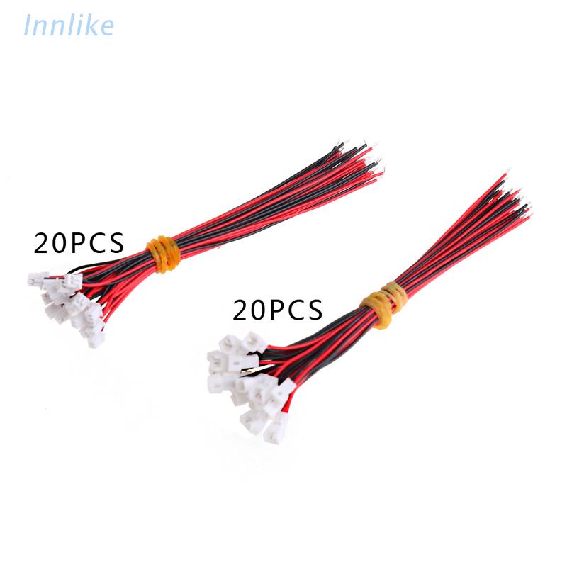 INN 20Pair Micro JST PH 1.25 2 PIN Male Female Plug Connector With Wire Cables 100mm | Shopee ...