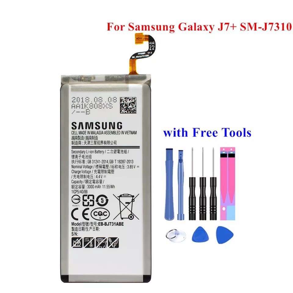 แบตเตอรี่ แท้ Samsung Galaxy J7 Plus J731 C710 EB-BJ731ABE 3000mAh ...