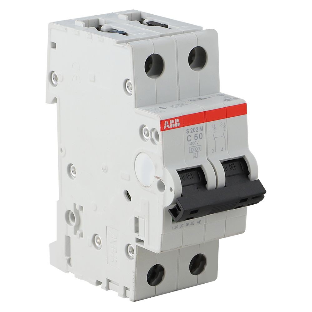 Breaker MINIATURE CIRCUIT BREAKER ABB S202MC50 50A 2P Circuit breaker Electrical work เบรกเกอร์ ...