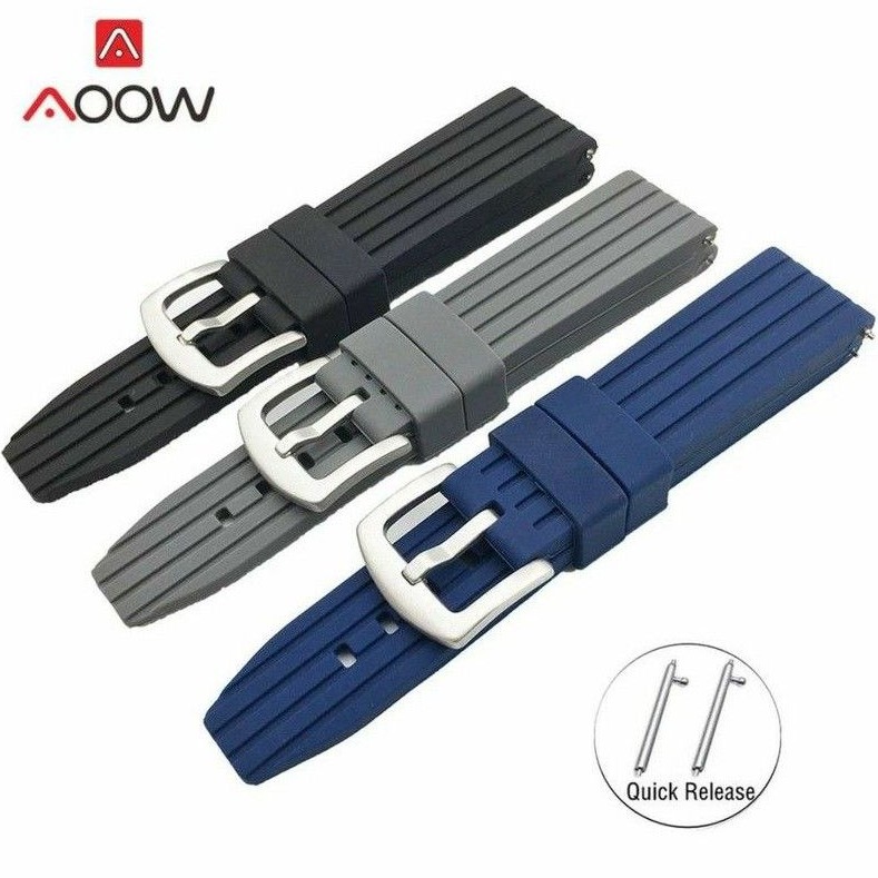 AOOW สายนาฬิกา ยาง ซิลิโคน พรีเมี่ยม หนาพิเศษ 20/22/24 mm. สปริงบาร์ใน ...