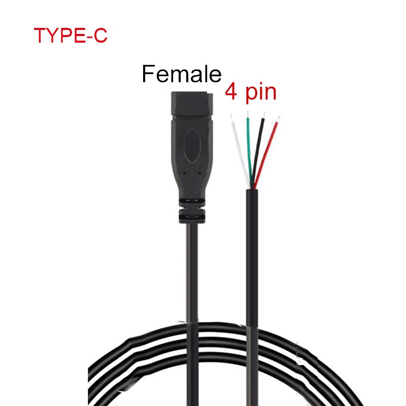 สายเคเบิลเชื่อมต่อพาวเวอร์ซัพพลาย 2-pin 4-pin Micro USB 2.0 Type-C AUX ...