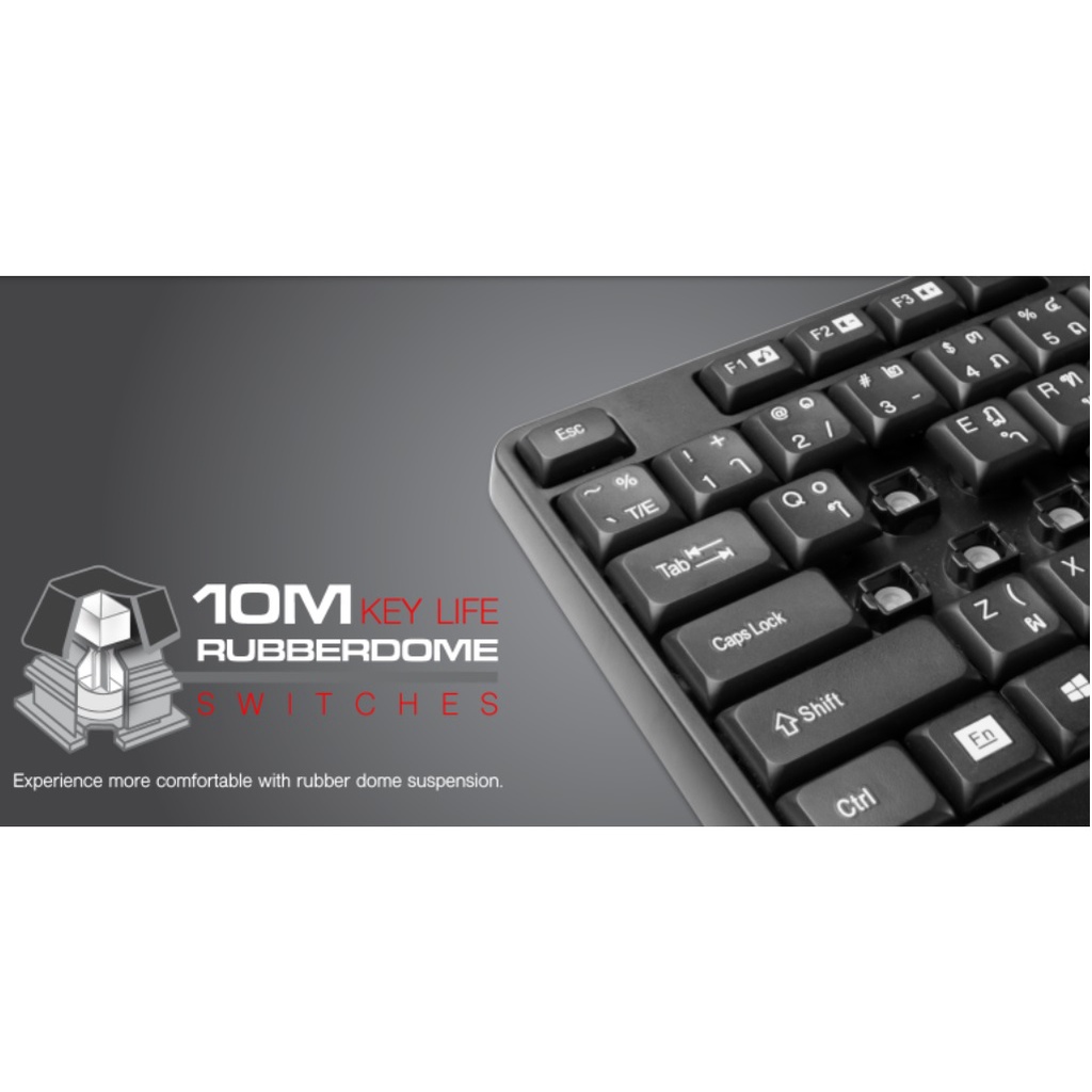 คีบอด คีย์บอร์ด คีย์บอร์ดคอมพิวเตอร์ SIGNO KB-76 BESICO Basic Standard Keyboard USB - TH/EN รับ ...