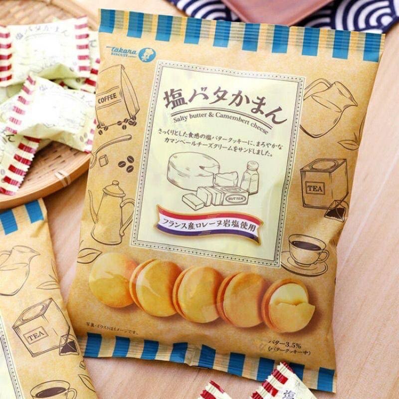 คุกกี้เนย ของแท้จากญี่ปุ่น (137g) Takara Bisciut Butter & Cheese ไส้ครีมชีส คุกกี้ คุกกี้ญี่ปุ่น ...