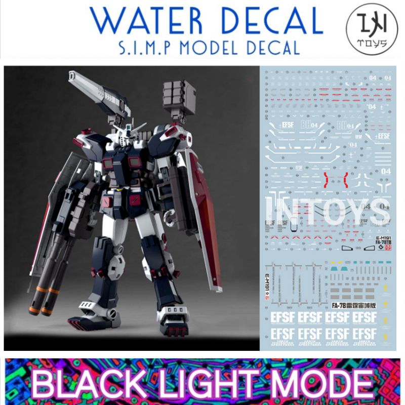 Gundam Decal / Water Decal MG 1/100 Full Armor Gundam Ver.Ka (Gundam ...