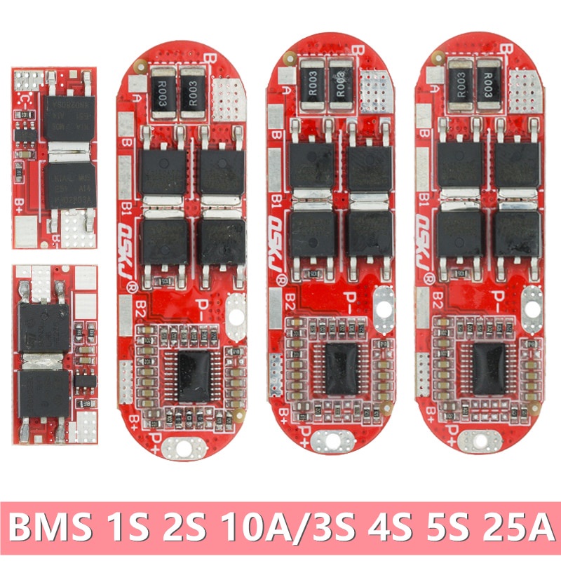 Bms 1S 2S 10A 3S 4S 5S 25A Bms 18650 ลิเธียมไอออน ลิเธียม ป้องกัน ...