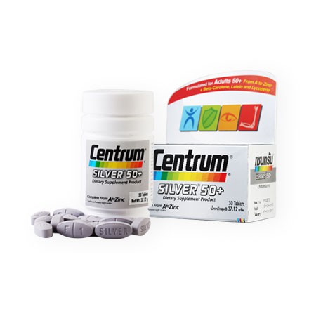 CENTRUM SILVER 50+ (เซนทรัม ซิลเวอร์ 50+) อาหารเสริมผู้สูงอายุ บำรุง ...
