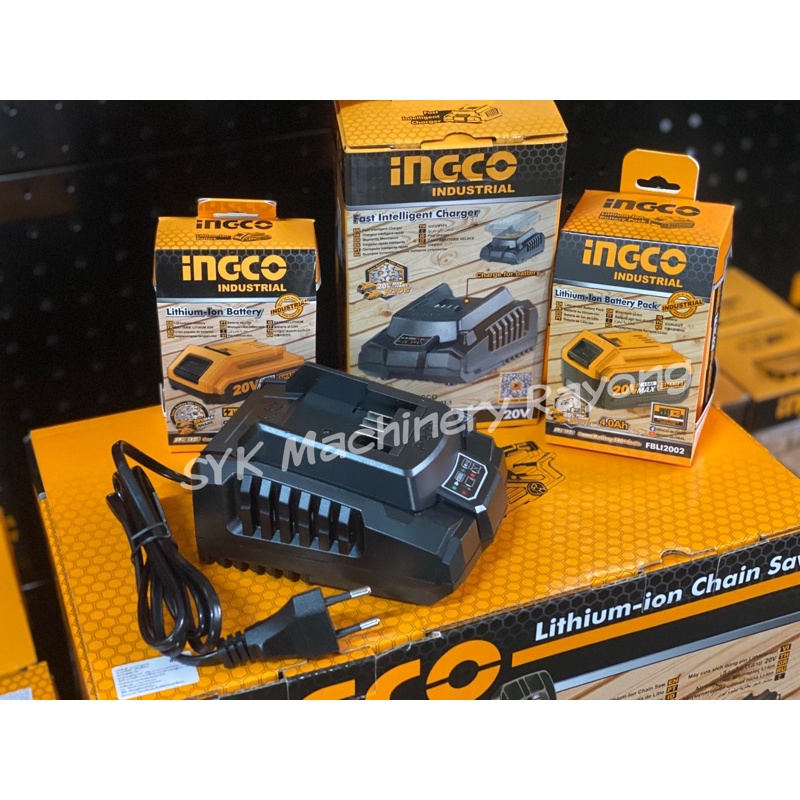 *แท้ ส่งไว* แบตเตอรี่ แท่นชาร์จ INGCO 20volt P20S FBLI2002 FBLI2003 ...