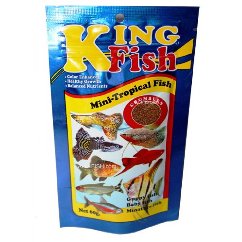 Kingfish mini อาหารปลาคิงคิชมินิสำหรับปลาหางนกยูงและปลาขนาดเล็กทุกชนิด ...