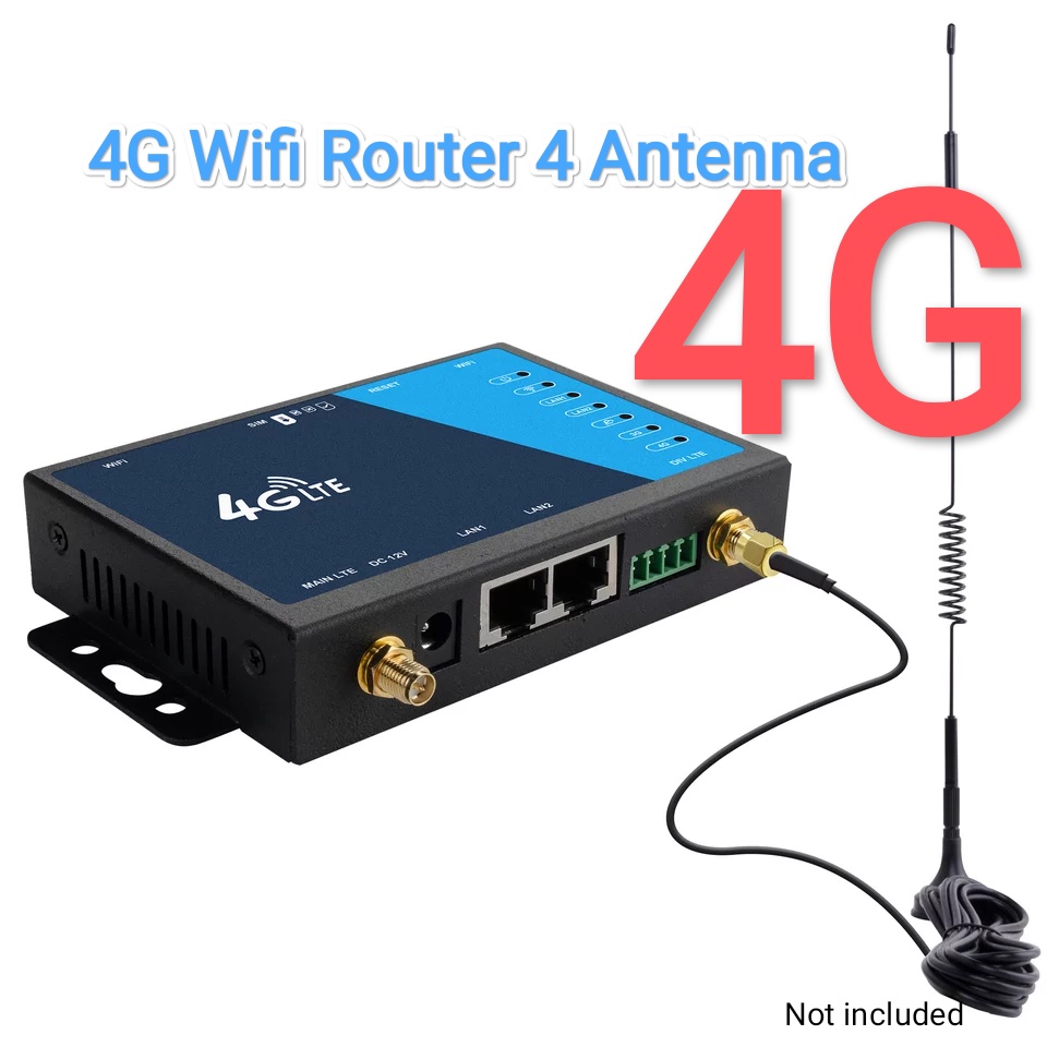 4G Wifi Router 300Mbps 4 เสา ถอด เปลี่ยน ได้ SMA Port SIM Card Slot ...